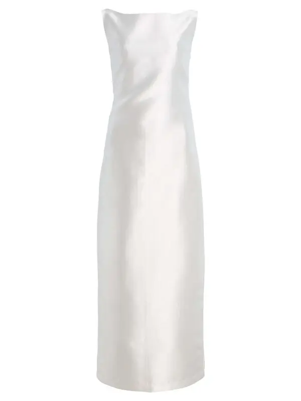 MARLIES GRACE Gigi Twill Midi Dress - White