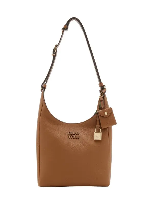 Miu Miu Leather Bucket Bag - Brown
