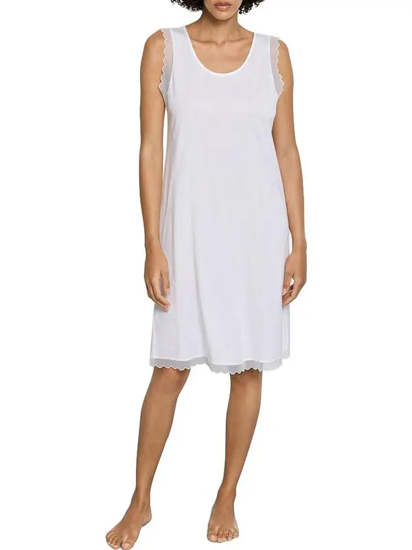 Hanro Inaya Scallop Tank Dress - White