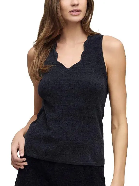 Barefoot Dreams Cozychic® Ultra Lite® Scallop Tank - Black