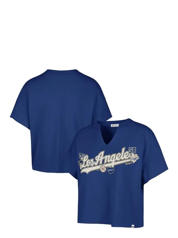 STONEY CLOVER LANE X '47 Los Angeles Dodgers Oversized Notch Neck T-shirt - Royal