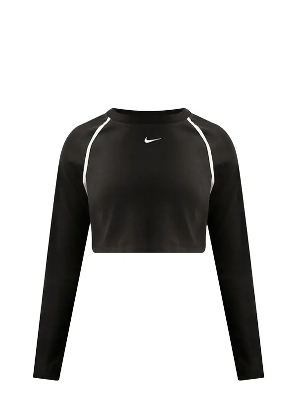 Nike Nsw Tight Long-sleeve Cropped Top - Black