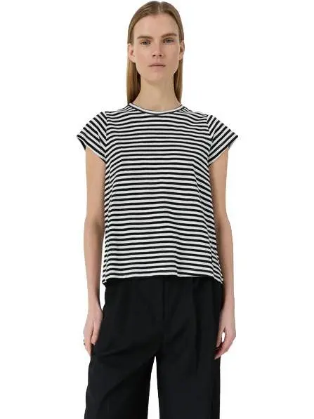 Gerard Darel Mayane Striped Crewneck T-shirt - White