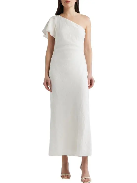 Sam Edelman Draped One-shoulder Dress - White