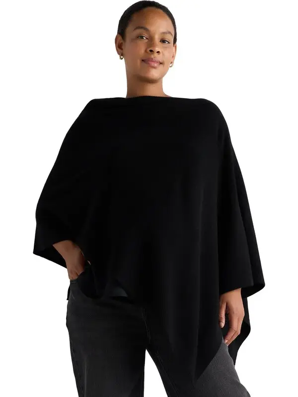 Quince Mongolian Cashmere Shawl - Black