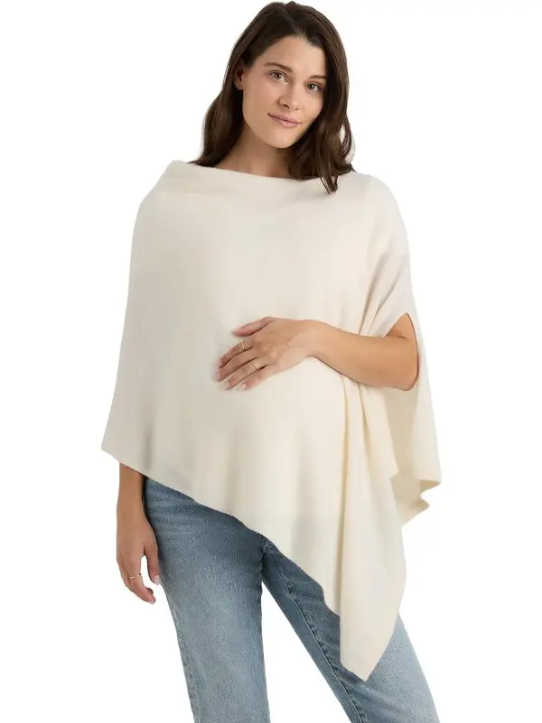 Quince Mongolian Cashmere Nursing Shawl - Ivory