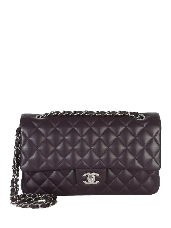 Chanel Quilted Lambskin Classic Double Flap Bag - Purple