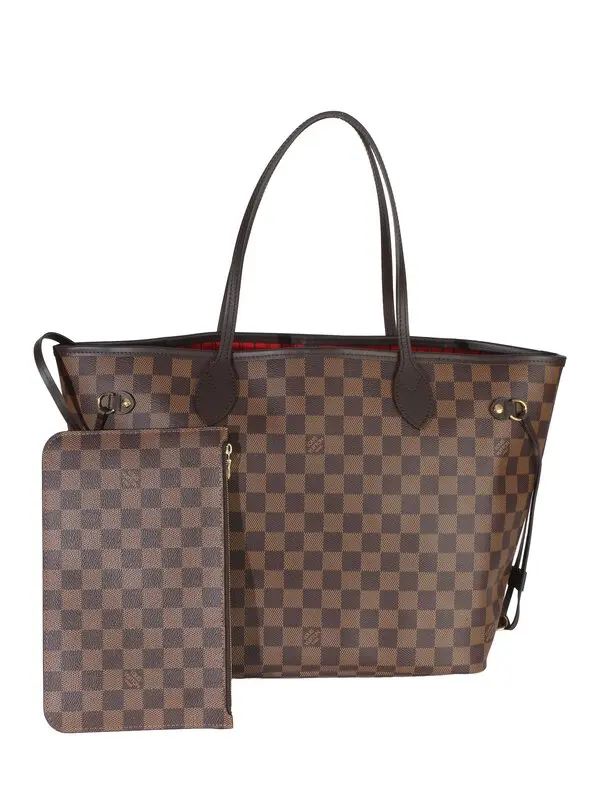 LOUIS VUITTON Damier Ebene Canvas Neverfull Mm Tote - Brown