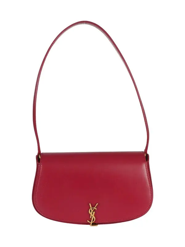 Saint Laurent Box Calfskin Voltaire Shoulder Bag - Red