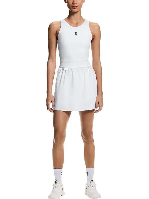 On Split Court Dress - White