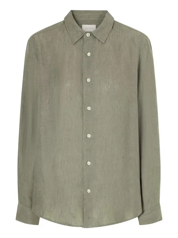 Aimé Leon Dore Linen Shirt - Army Green