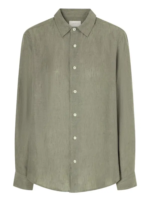 Aimé Leon Dore Linen Shirt - Army Green