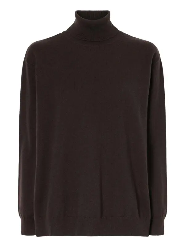 Brunello Cucinelli Cashmere Turtleneck Sweater - Dark Brown