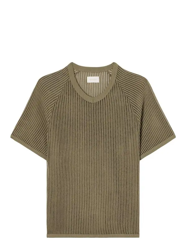 Aimé Leon Dore Ribbed Cotton-blend T-shirt - Green
