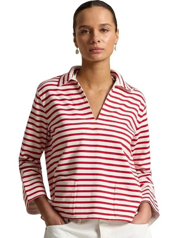 Ralph Lauren Striped Mariner Tee - Red/deckwash White