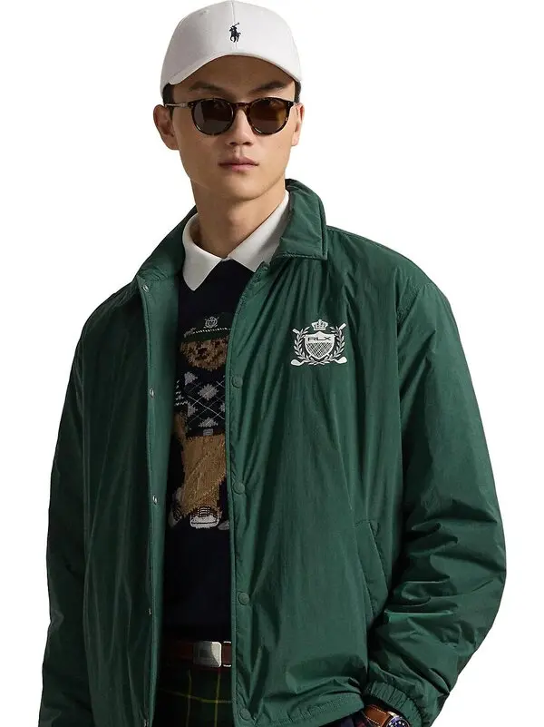 Ralph Lauren Crest-print Coach’s Jacket - Moss Agate