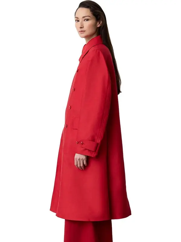 Ralph Lauren Raquel Silk-blend Trench Coat - Bright Red