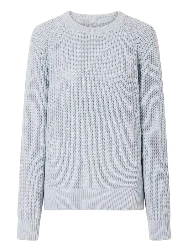 Aimé Leon Dore Cotton Ribbed Crewneck Sweater - Blue