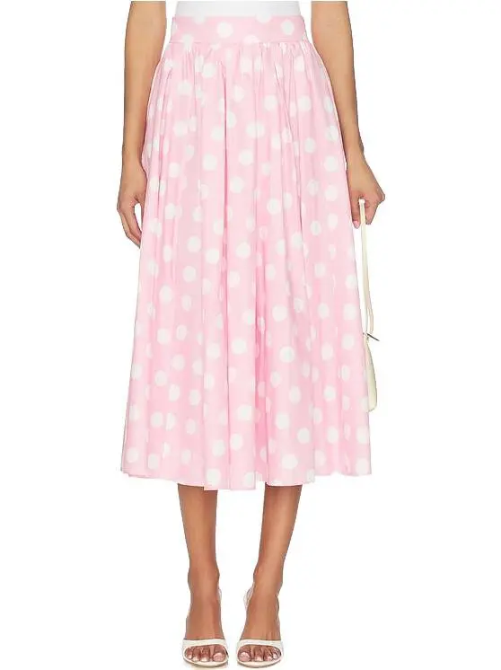 SANS FAFF Eden Poplin Skirt - Pink & White Polka Dot