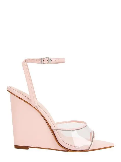Schutz Elodie Vinyl Wedge Sandal - Cotton Candy