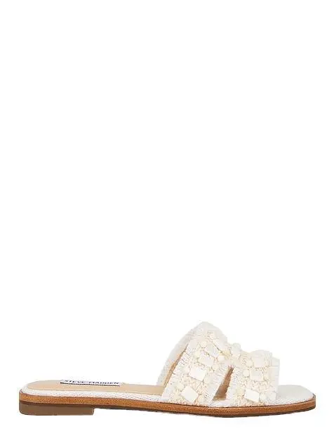 Steve Madden Hadyn Self Sandal - Bone Raffia