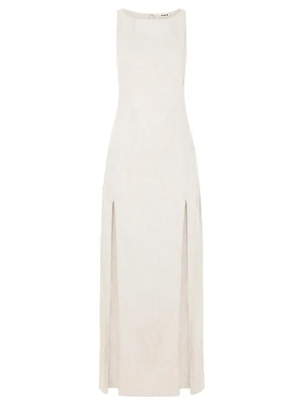 Staud Linen-blend Maxi Dress - Neutrals