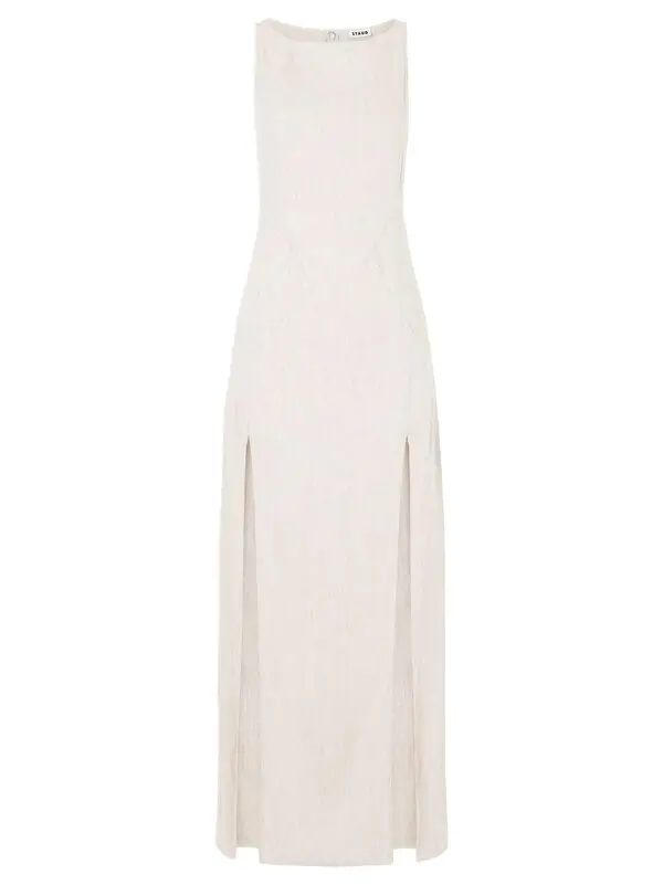 Staud Linen-blend Maxi Dress - Off-white