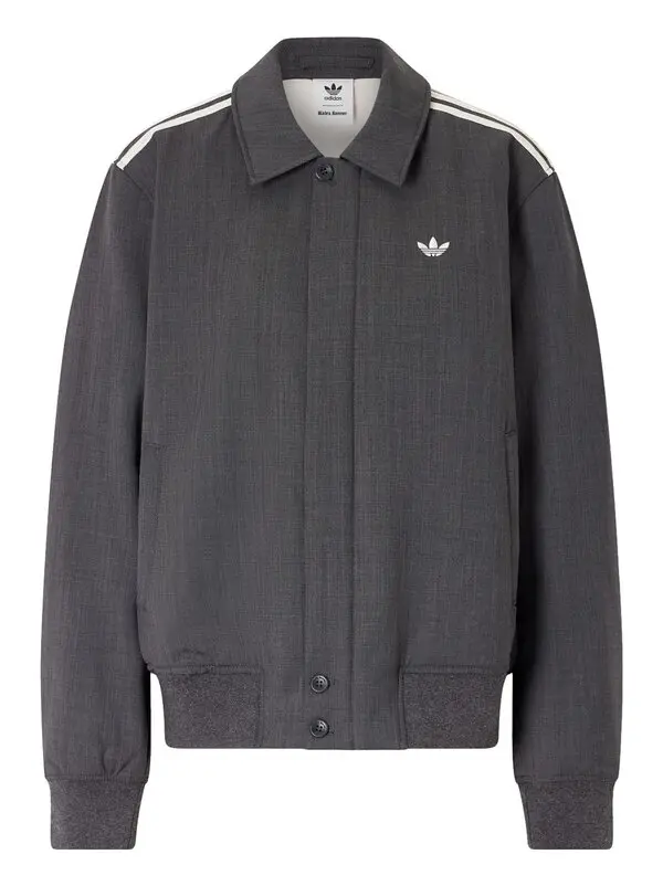 ADIDAS ORIGINALS Wales Bonner Padded Embroidered Wool-blend Jacket - Gray