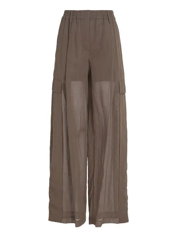 Brunello Cucinelli Cotton-voile Cargo Pants - Chocolate