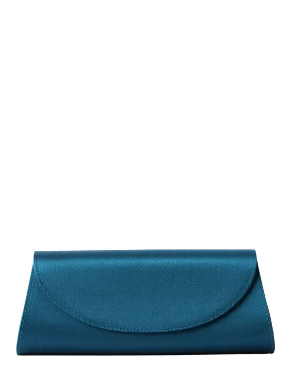 HUNTING SEASON Opera Satin Clutch - Teal