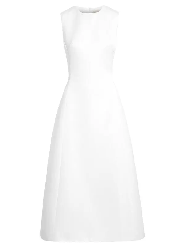 LEO LIN Cleo Satin Midi Dress - White