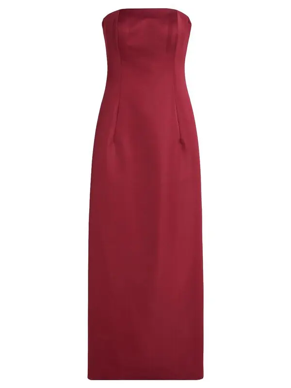 LEO LIN Rayna Strapless Maxi Dress - Claret