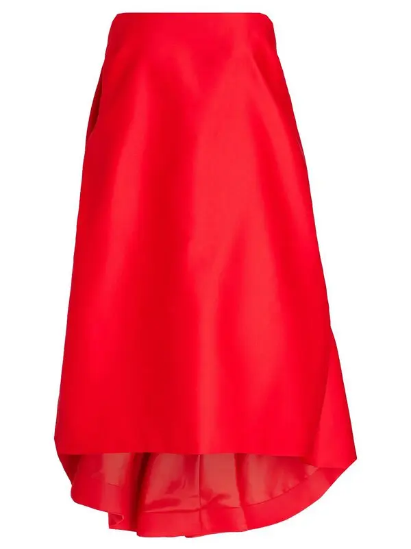LEO LIN Strapless Satin Dress - Red