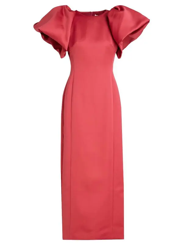 LEO LIN Lucinda Satin Maxi Dress - Brick