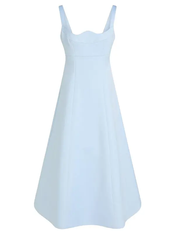 LEO LIN Odette Satin Midi Dress - Light Blue