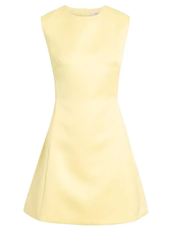 LEO LIN Chloe Satin Mini Dress - Yellow