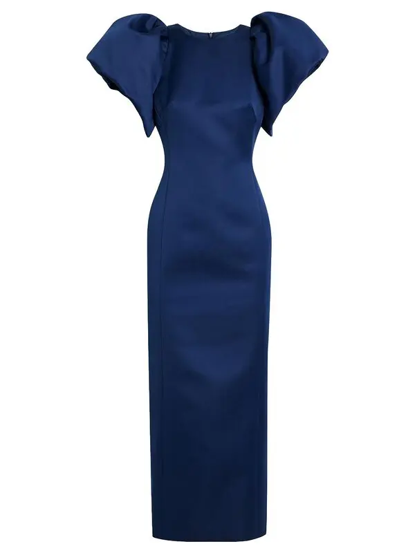 LEO LIN Lucinda Satin Maxi Dress - Navy