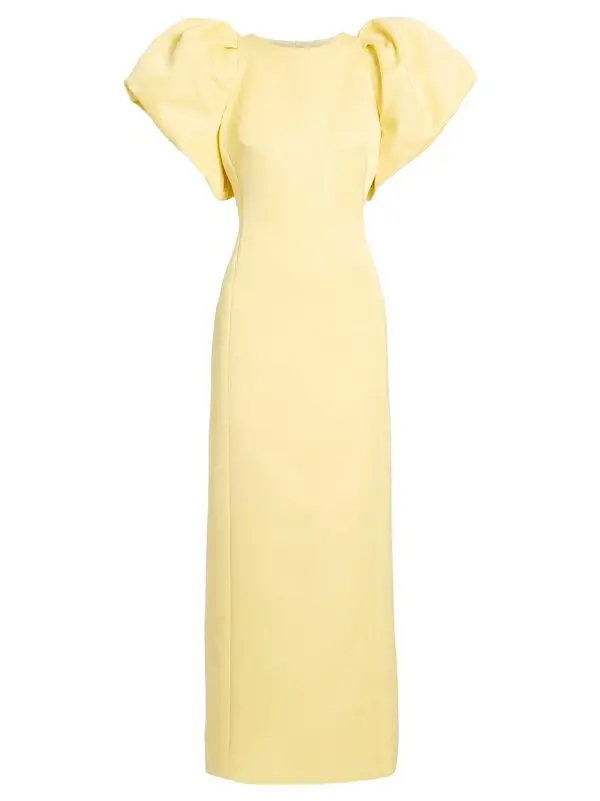 LEO LIN Lucinda Satin Maxi Dress - Pastel Yellow