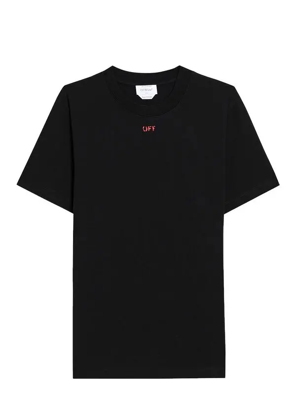 Off-White Printed Cottonjersey Tshirt - Black