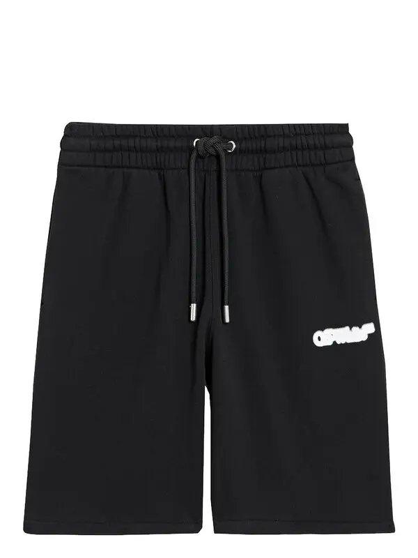 Off-White Printed French Terry Shorts - Black