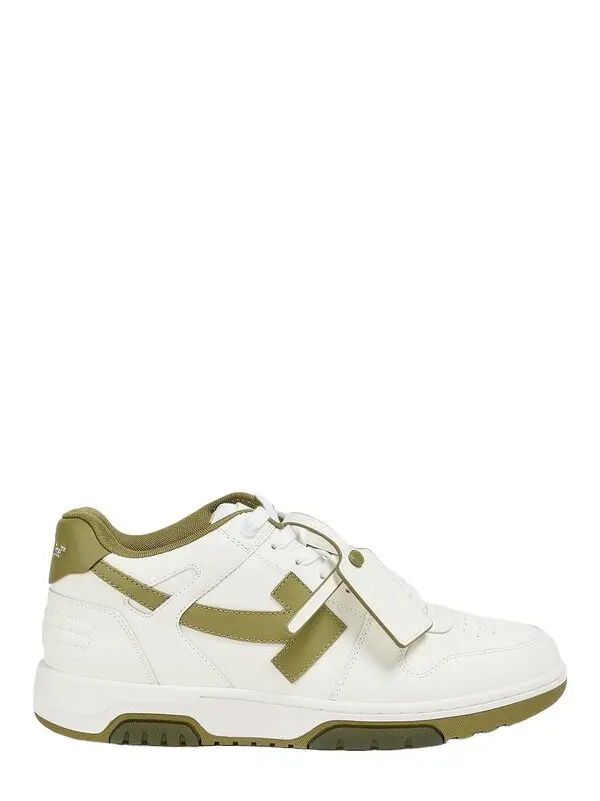 Off-White Out Of Office Leather Sneakers - Army Green