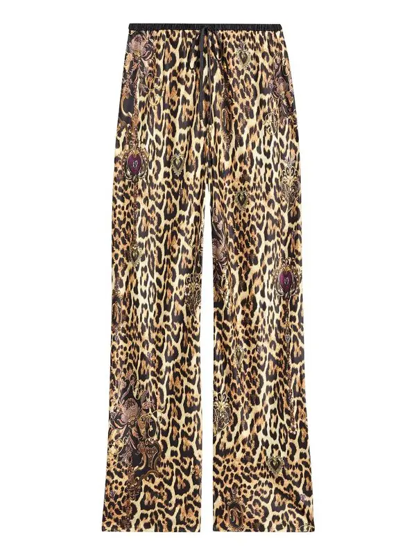 Camilla Leopard-print Silk-satin Pants - Animal Print