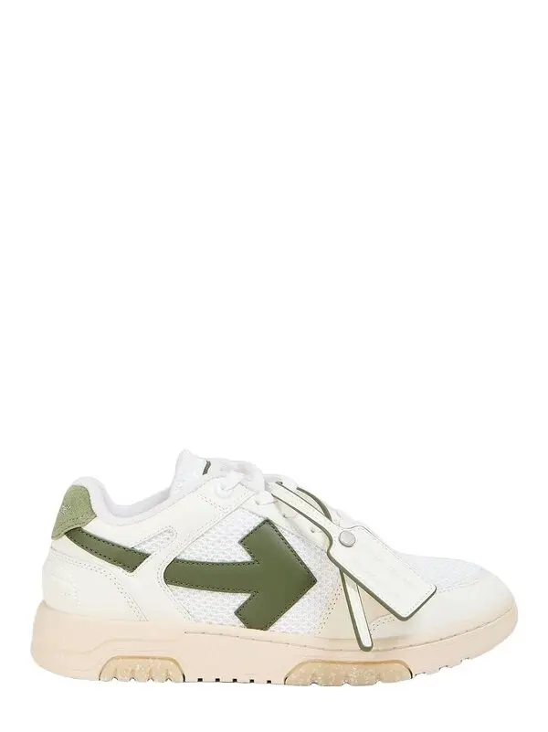 Off-White Out Of Office Leather And Mesh Sneakers - White