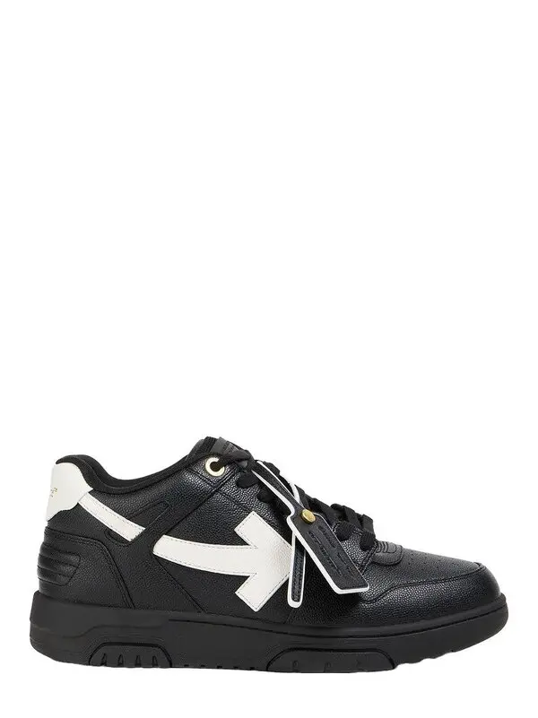 Off-White Out Of Office Pebbled-leather Sneakers - Black