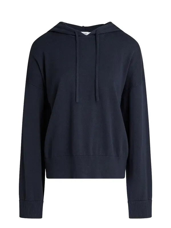 Simkhai Cotton And Cashmere-blend Hoodie - Midnight Blue