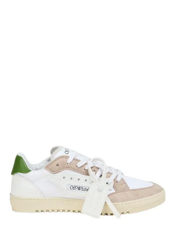 Off-White 5.0 Canvas, Leather And Suede Sneakers - White