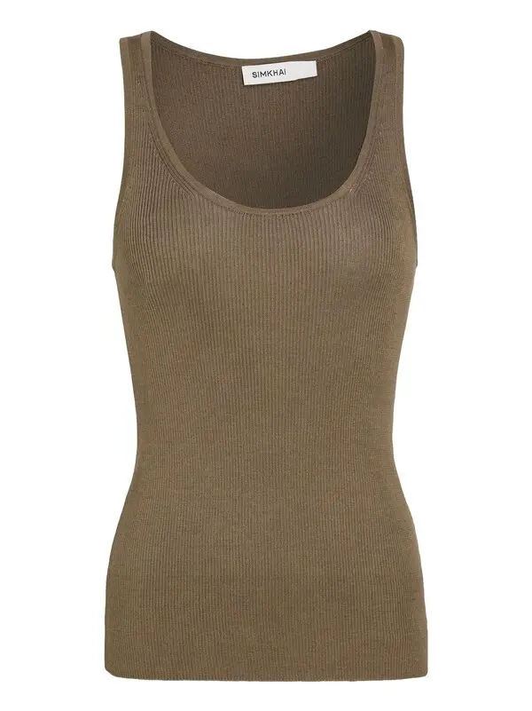 Simkhai Kioni Ribbed Tank - Army Green
