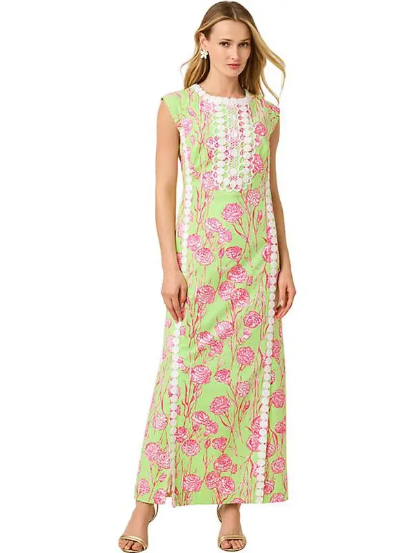 LILLY PULITZER Rosalena Maxi Shift Dress - Pistachio Macaron Alina