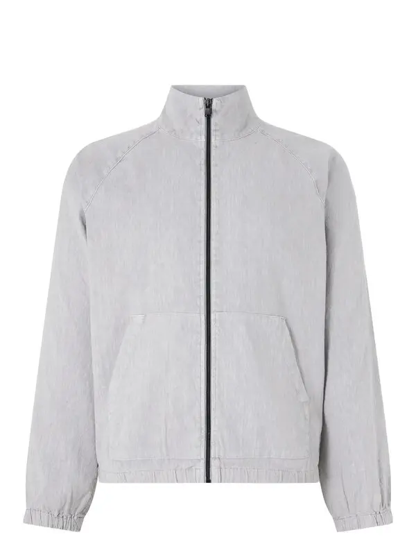 JAMES PERSE Linen-blend Blouson Jacket - Gray