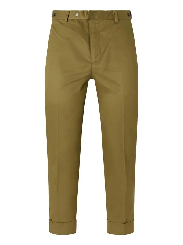 BEAMS Ivy Straight-leg Cotton-twill Trousers - Green